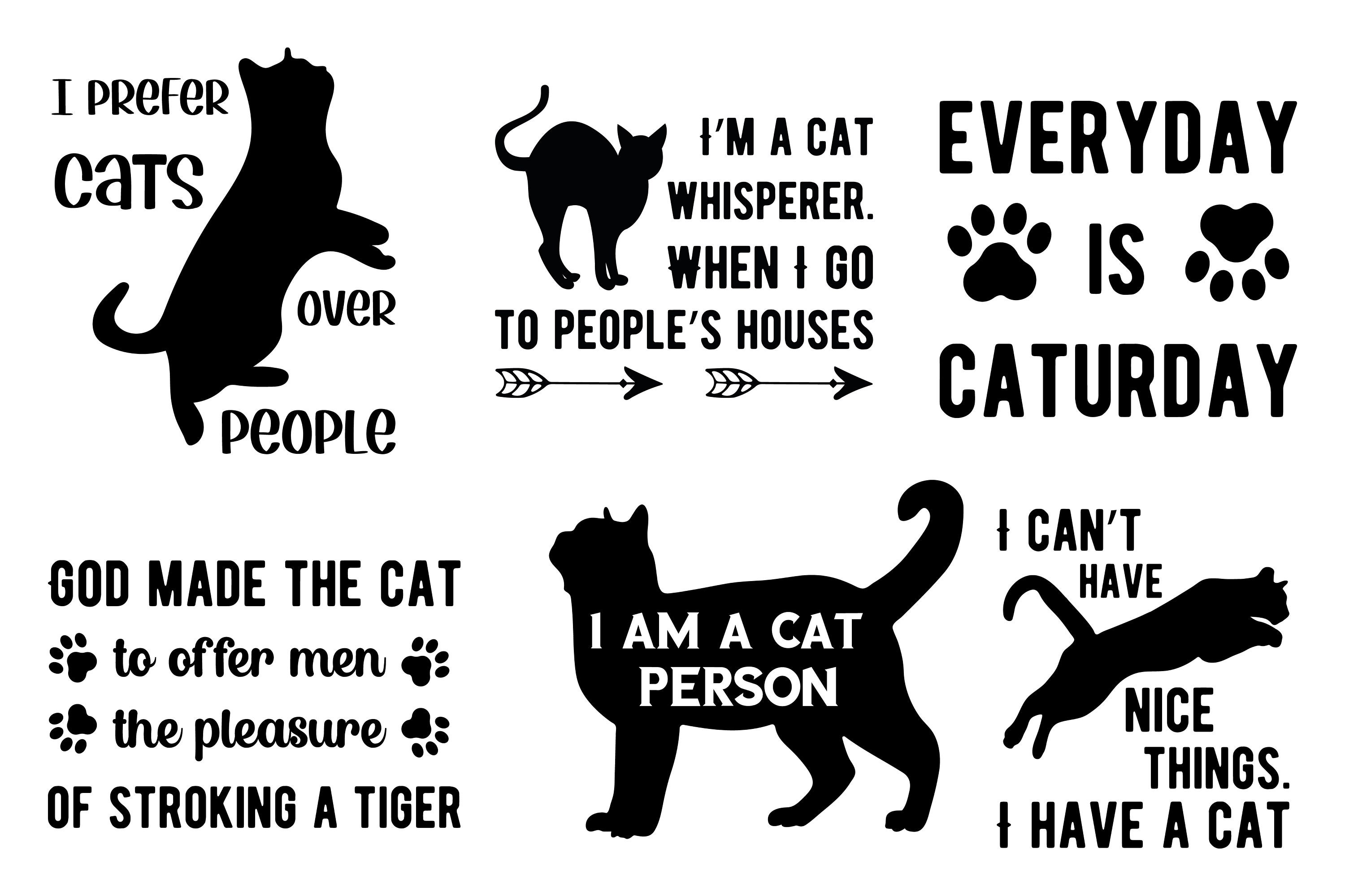 36 SVG Cat Quotes Cats Mom. Funny Pets Sayings Bundle SVG - Etsy