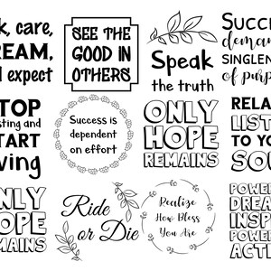 108 SVG Short Quotes Inspirational Motivational Empowering, Popular ...