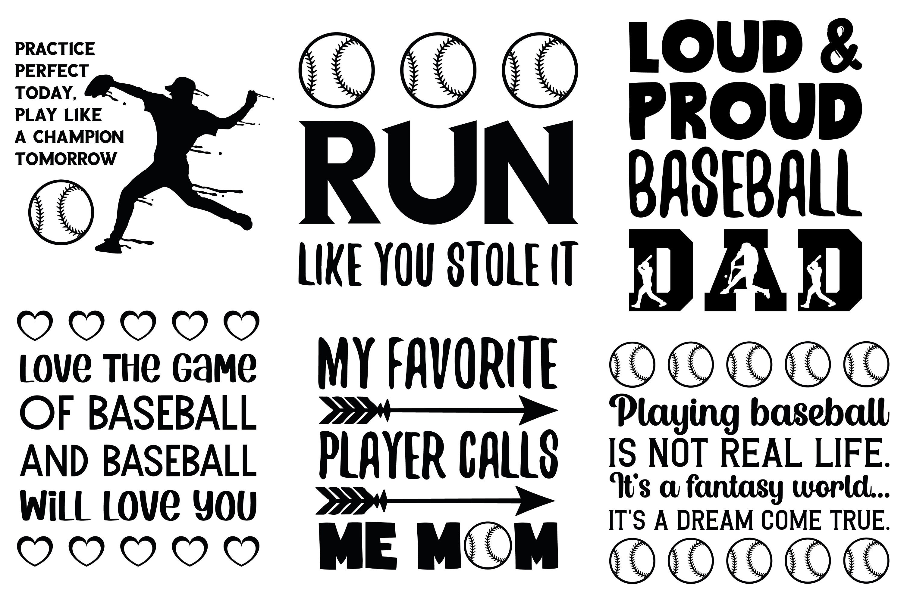 30 SVG Baseball Quotes and Sayings. Baseball Dad & Mom. Love Baseball ...