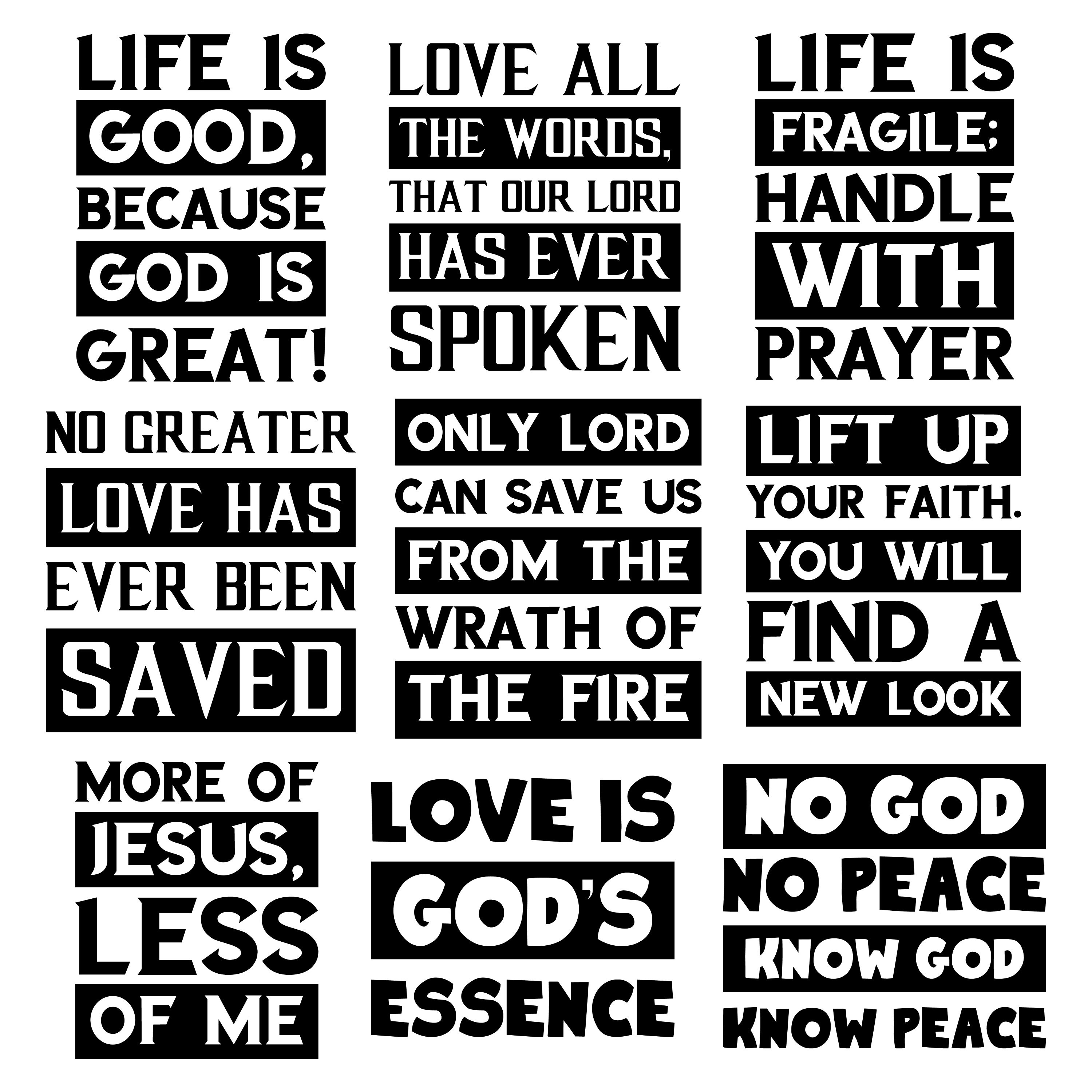 62 Christian Sayings SVG. Scripture Quotes Set Bundle Jesus. SVG, Png ...