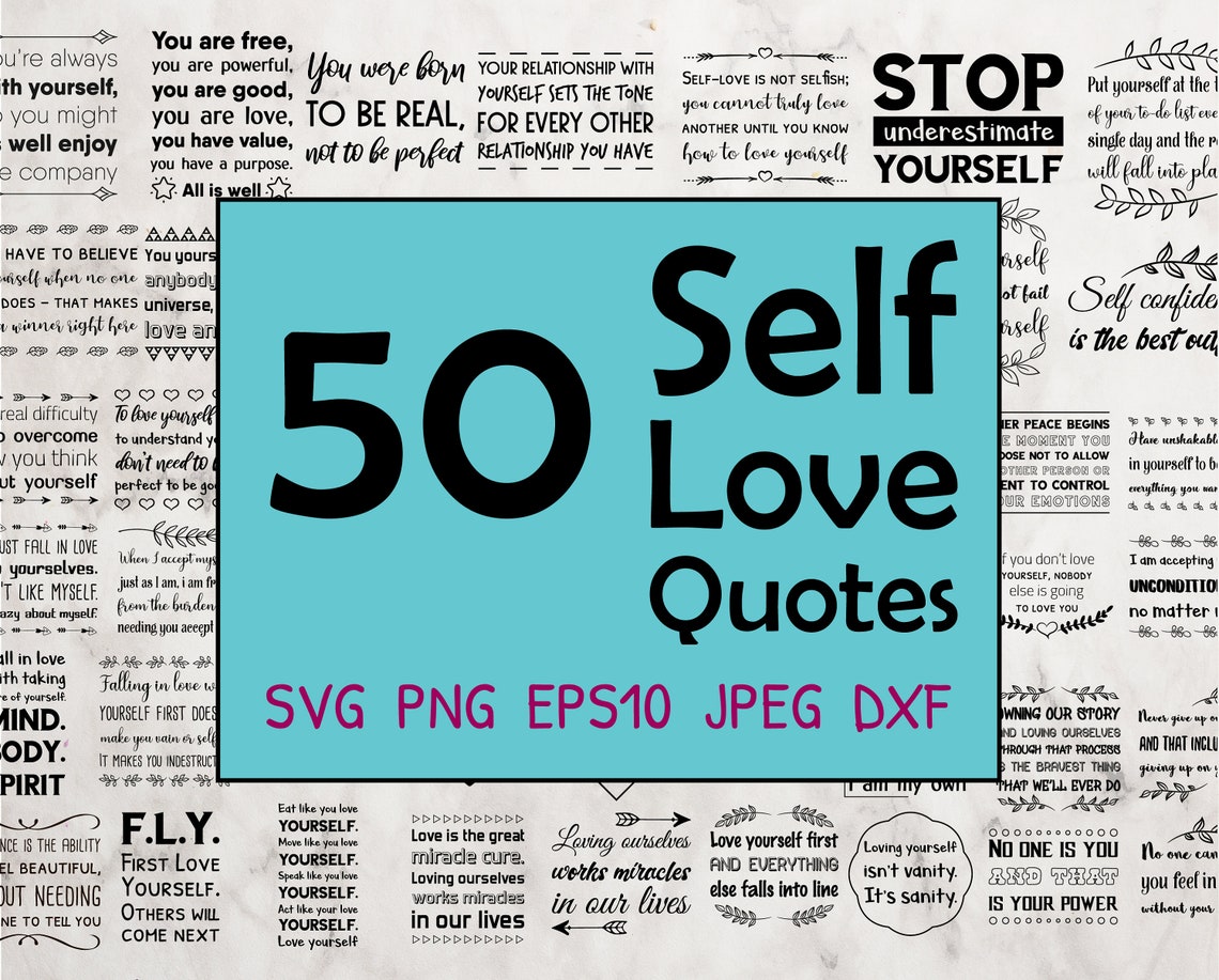 50 SVG Quotes Self-love Inspirational Motivational & - Etsy