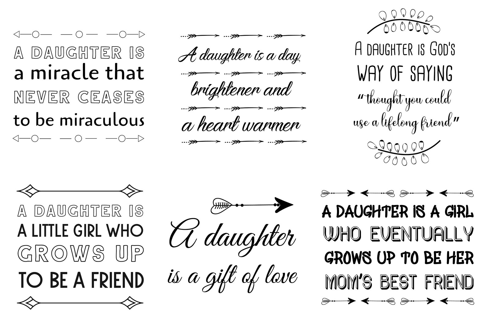 50 SVG Inspiring Mother Daughter Quotes Sayings Bundle Mom, Motherhood ...