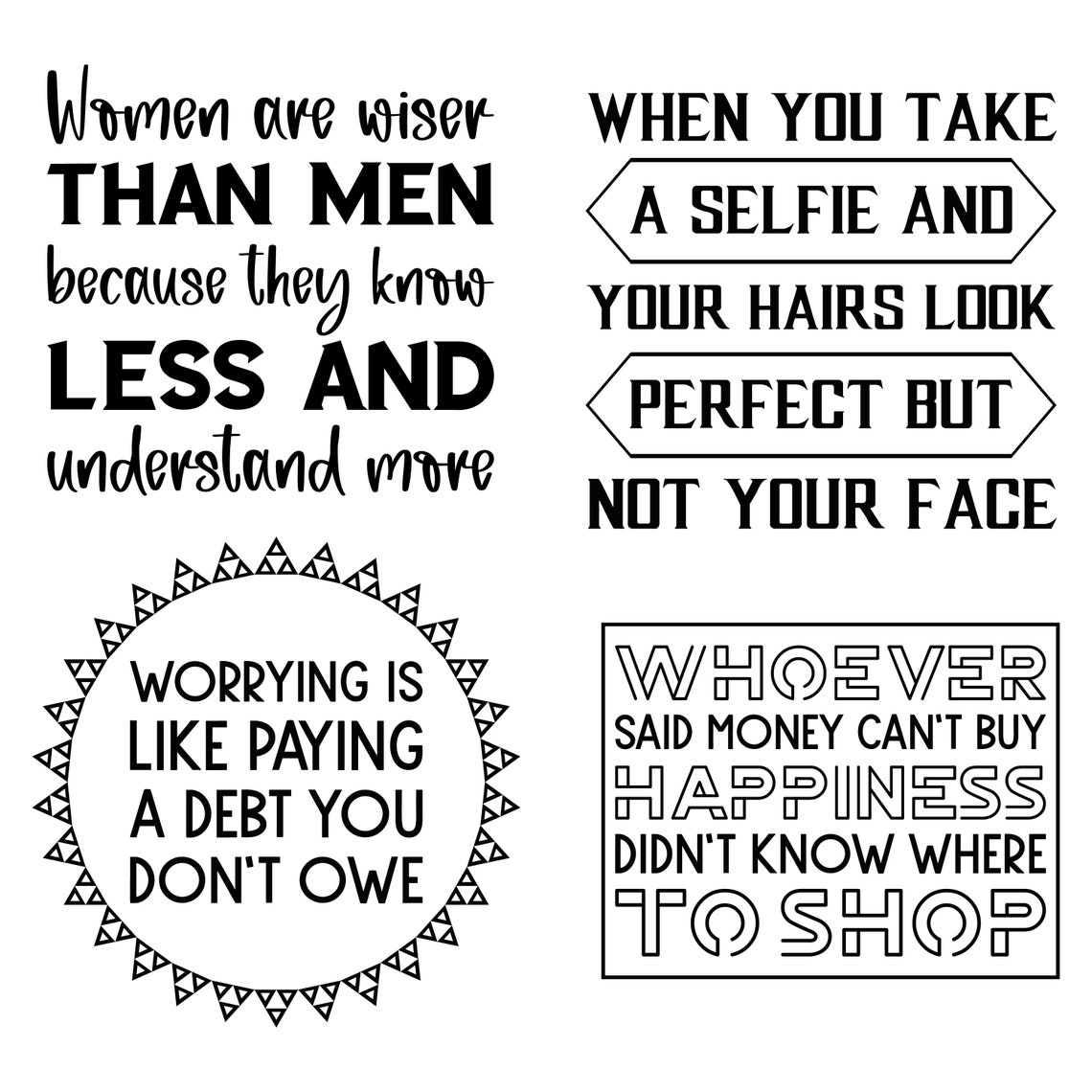 100 Hilarious SVG Quotes. Funny and Humor Quutes Bundle Cute - Etsy