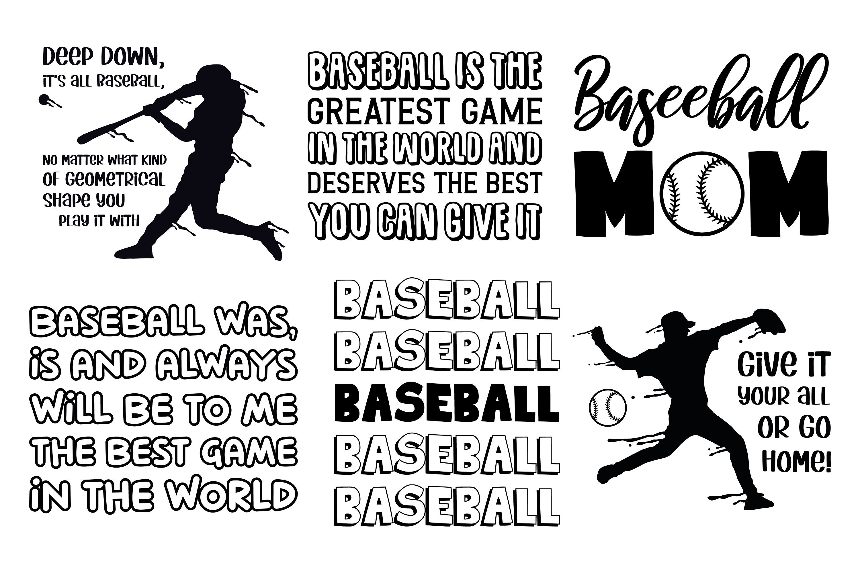 30 SVG Baseball Quotes and Sayings. Baseball Dad & Mom. Love Baseball ...
