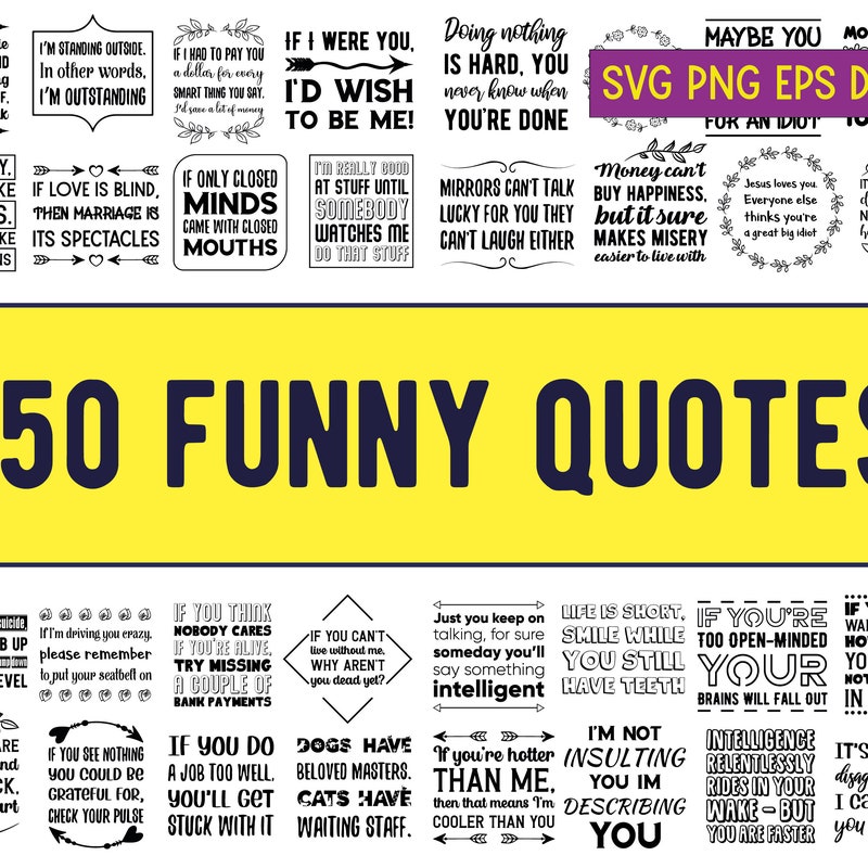 Funny Quotes Simple - Etsy UK