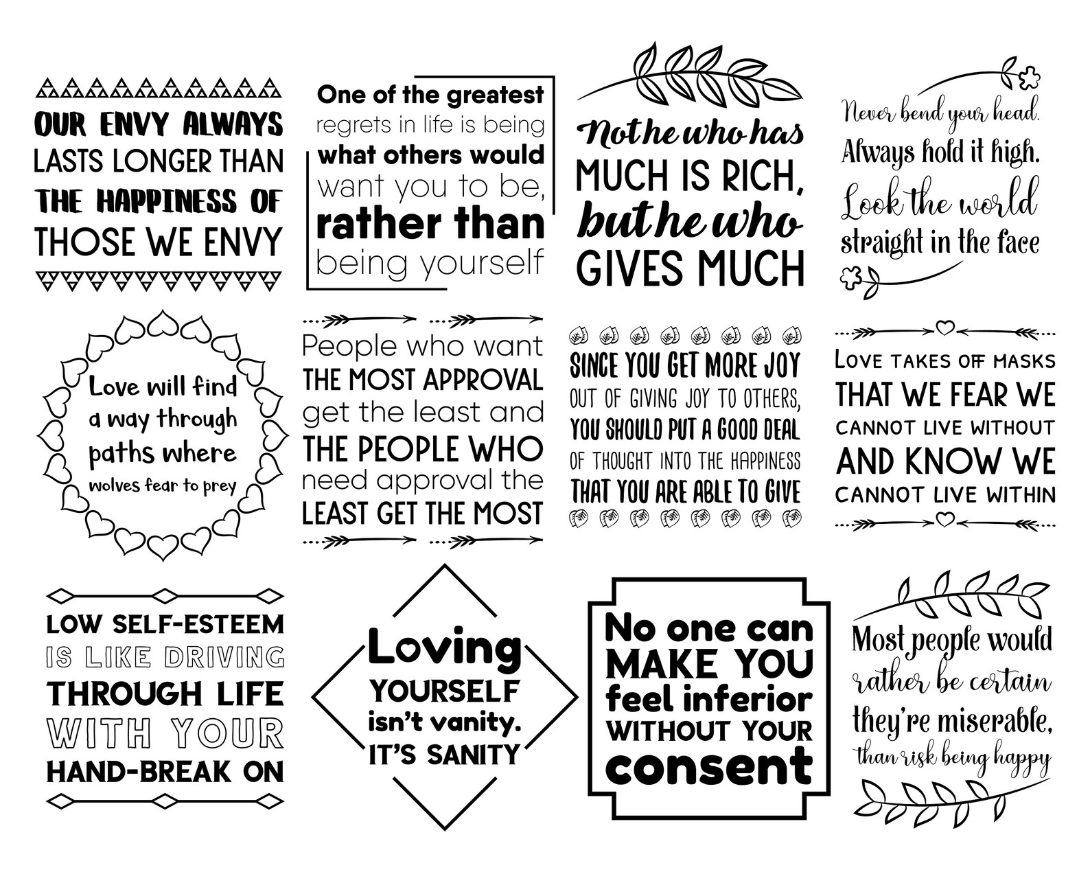 100 SVG Quotes Life & Success Inspirational Motivational, Popular ...