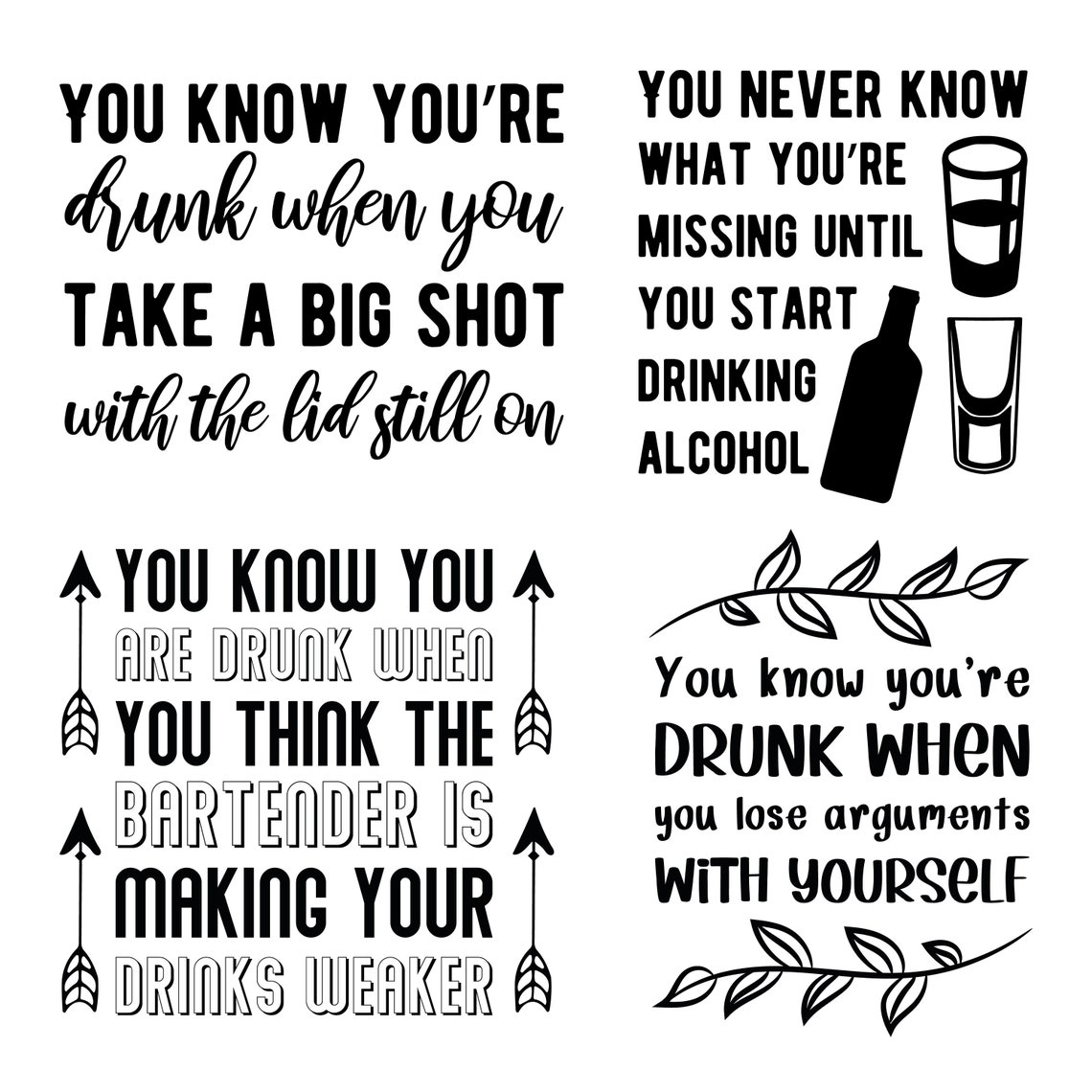 100 Funny Alcohol SVG Quotes. Drink Beer Wine Vodka & - Etsy Australia