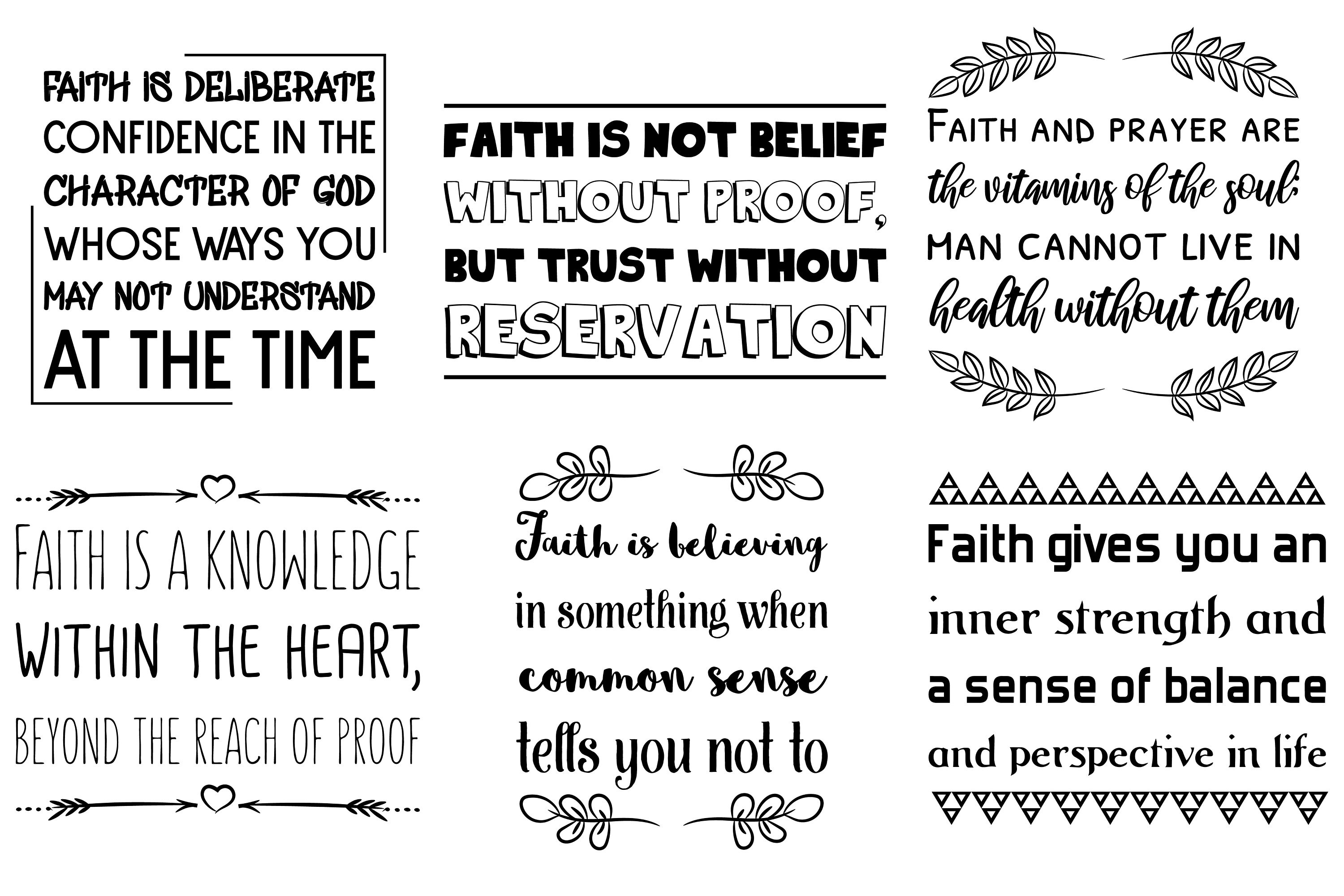 30 SVG Quotes About Faith Scripture Christian Sayings Set Bundle. SVG ...