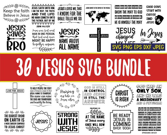 30 Jesus Christ SVG Quotes. Scripture Sayings and Bible Verses - Etsy
