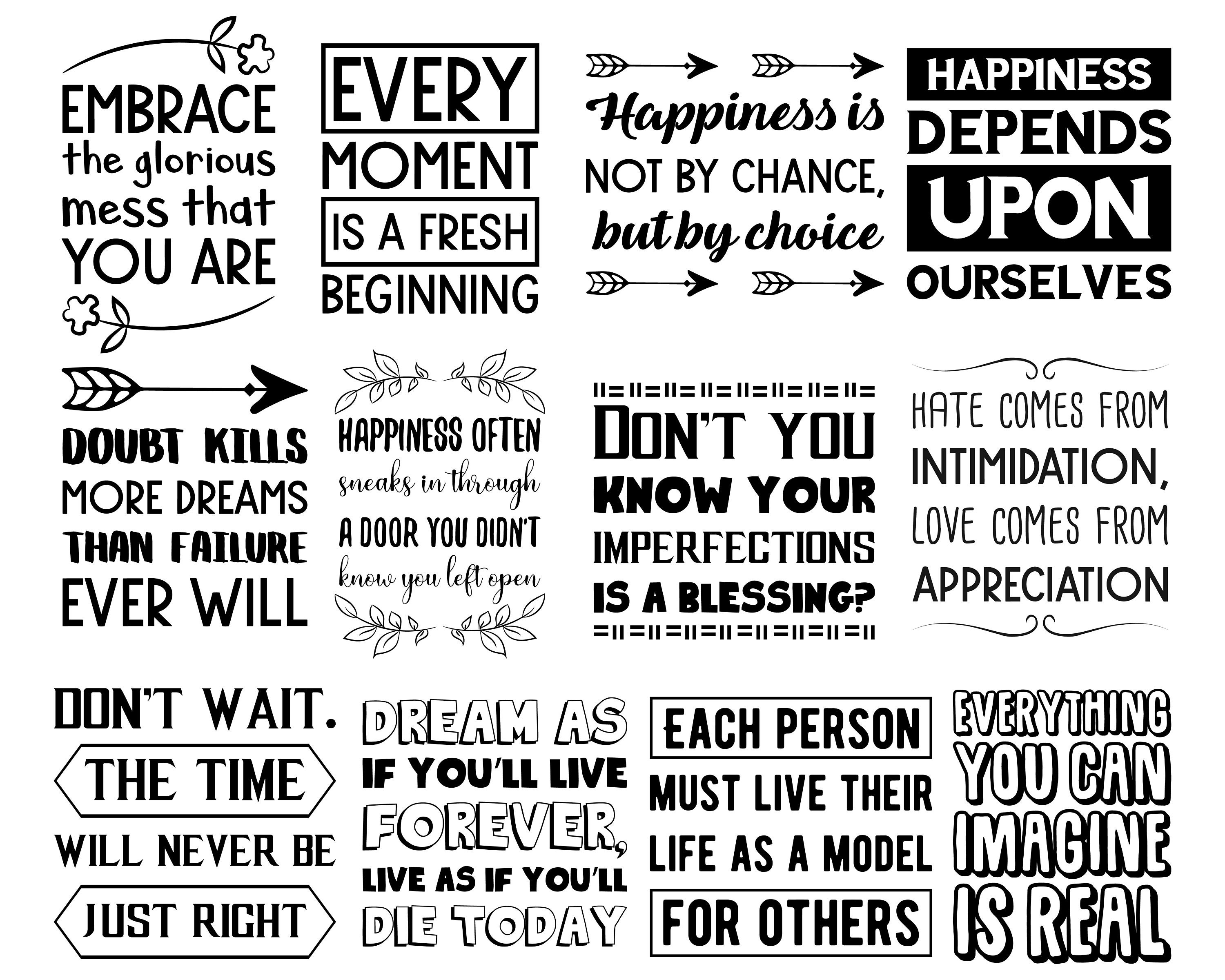 100 SVG Quotes Inspirational Motivational Empowering, Cool and Cathy ...