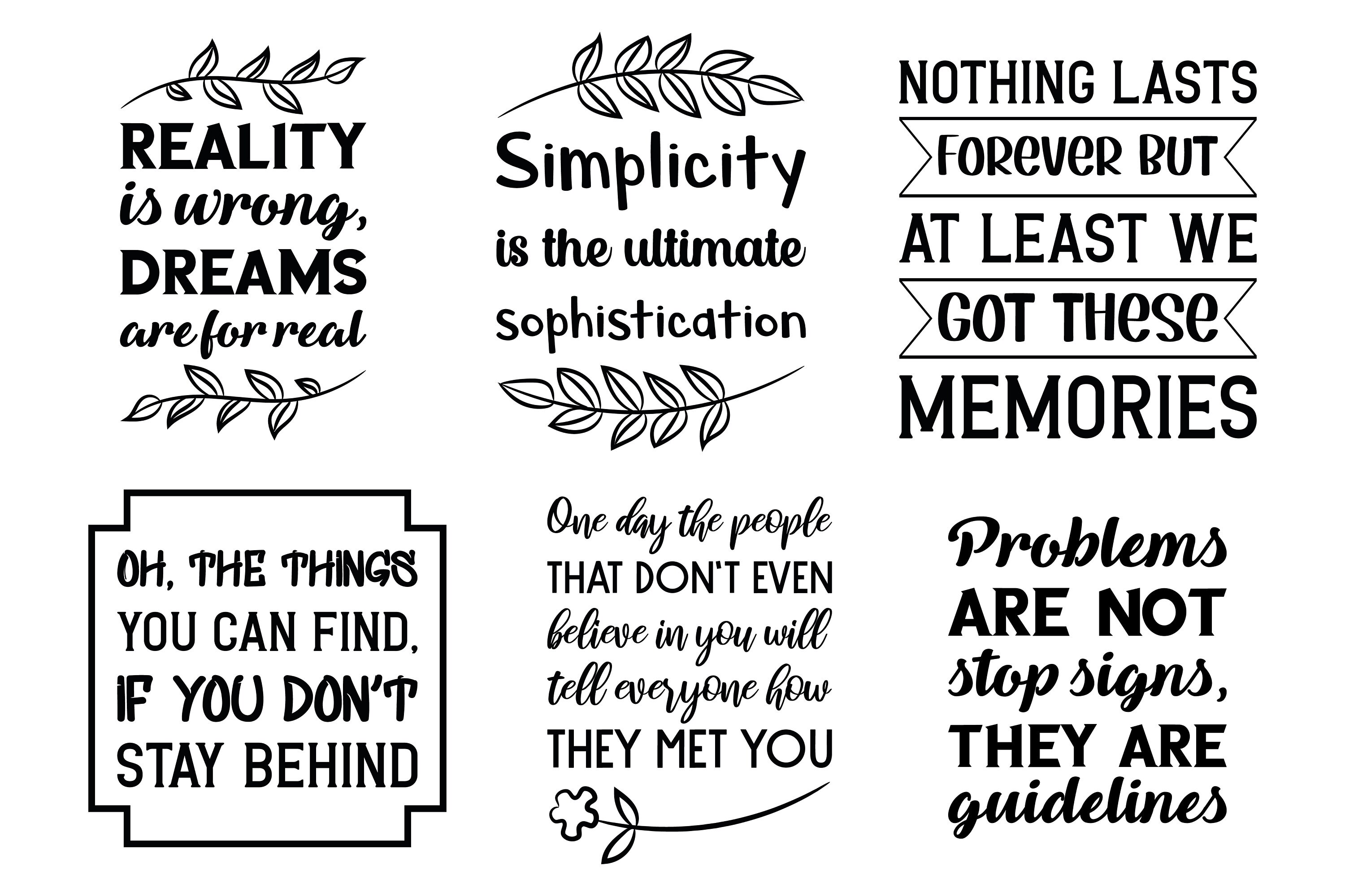 48 SVG Short Phrases for Encouraging You. Inspirational and ...
