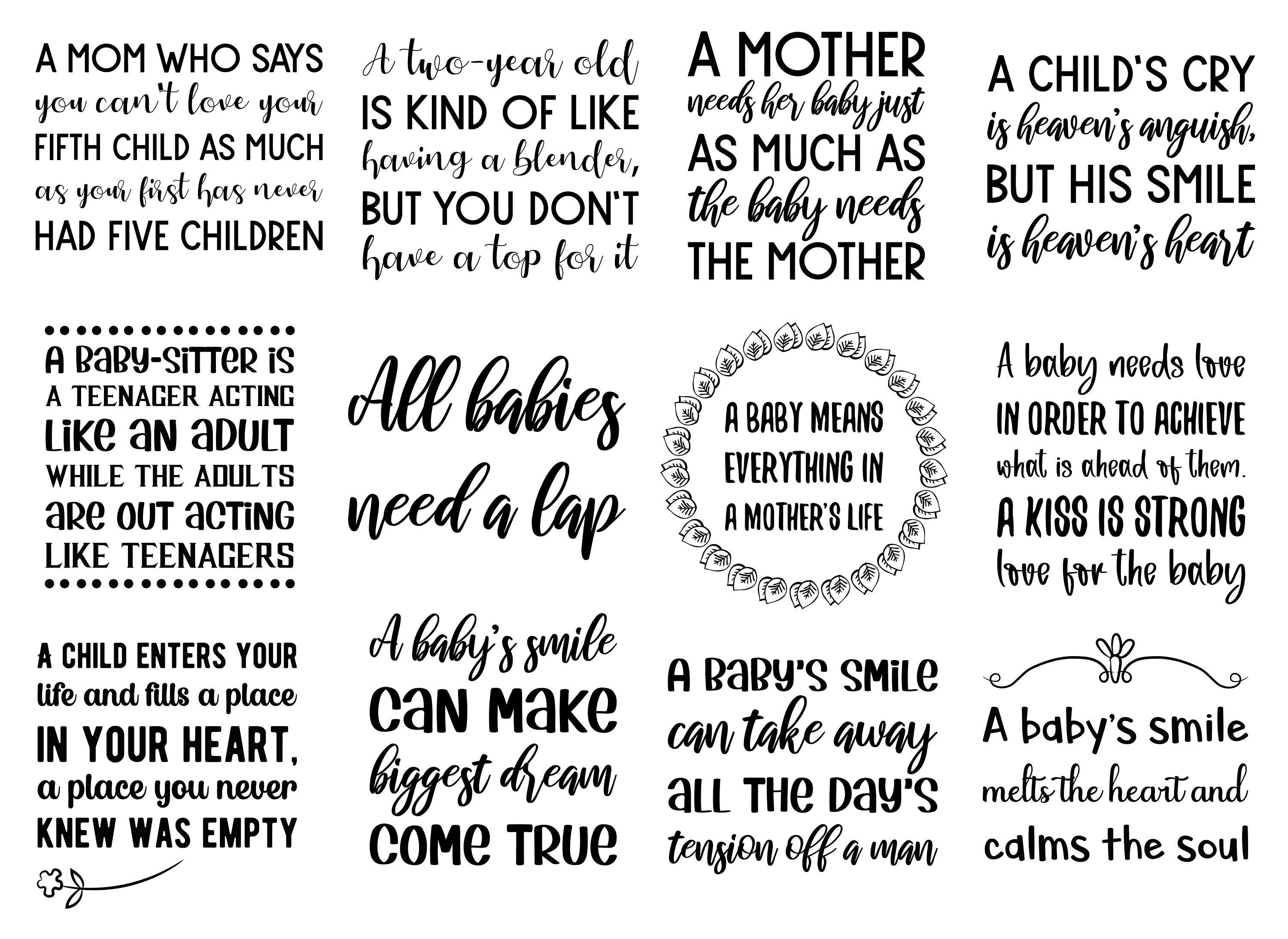100 Nursery SVG Quotes Bundle. Cute and Funny Baby Sayings. Sweet Girl ...