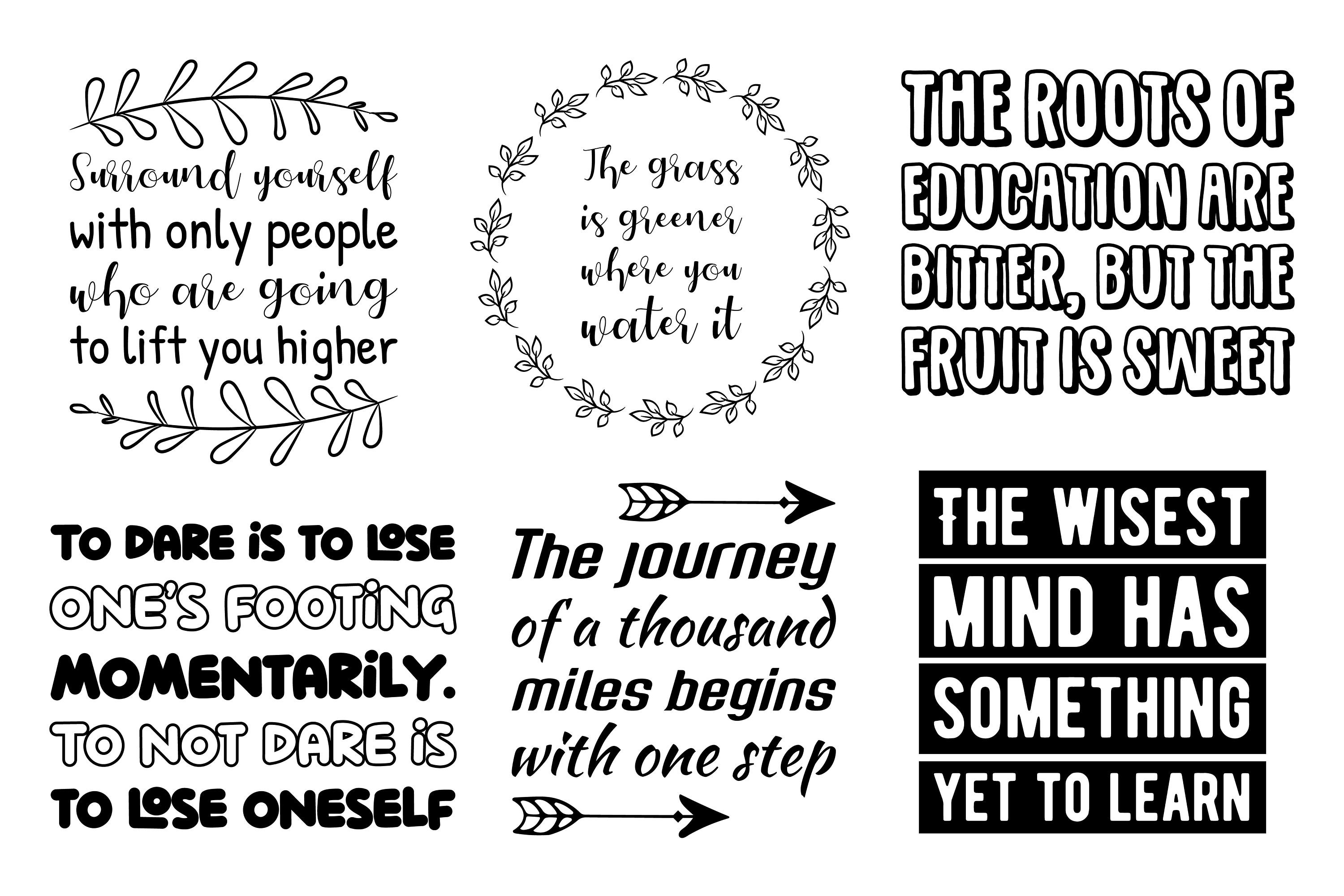 50 Inspirational SVG Quotes Motivational Empowering, Funny Inspiring ...