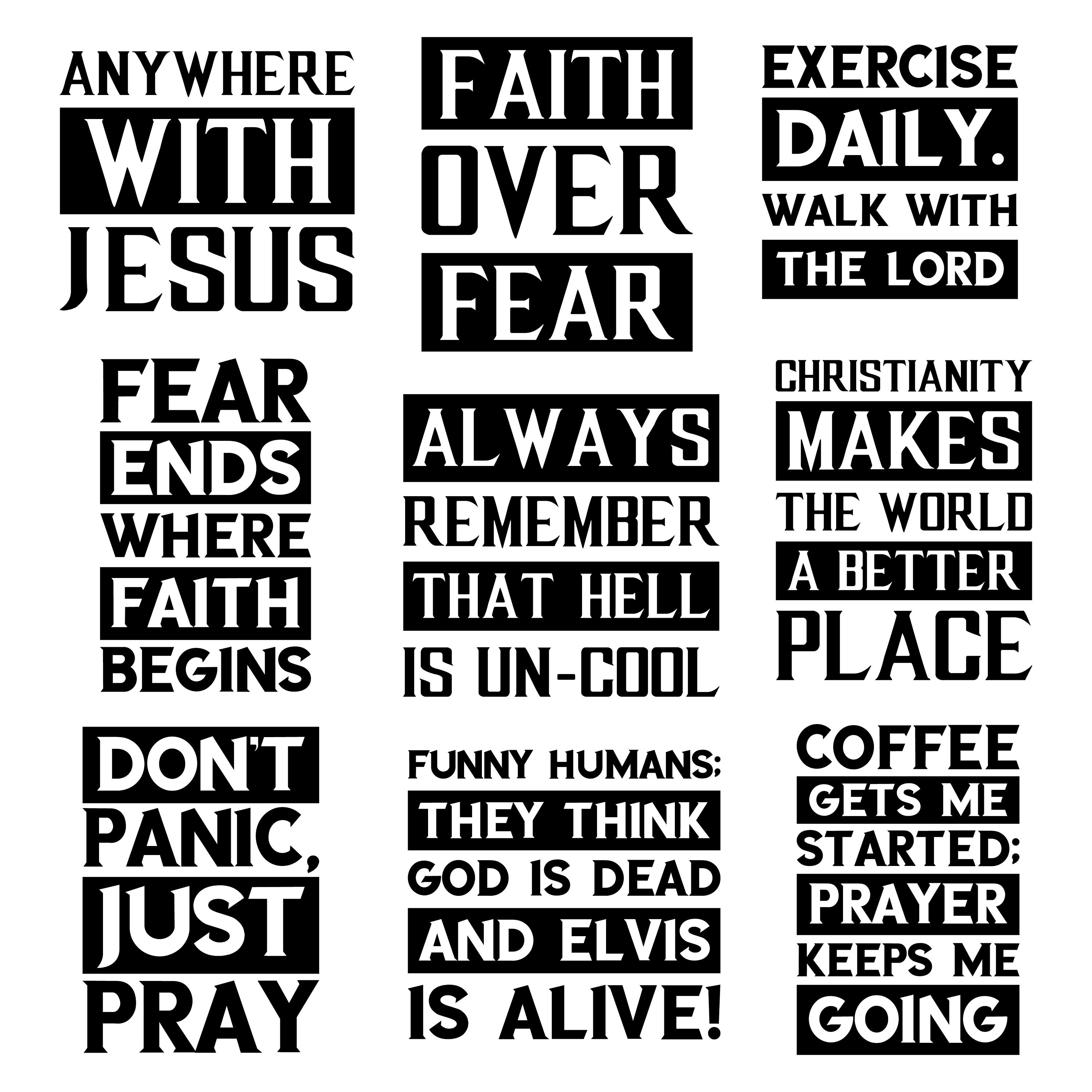 62 Christian Sayings SVG. Scripture Quotes Set Bundle Jesus. SVG, Png ...