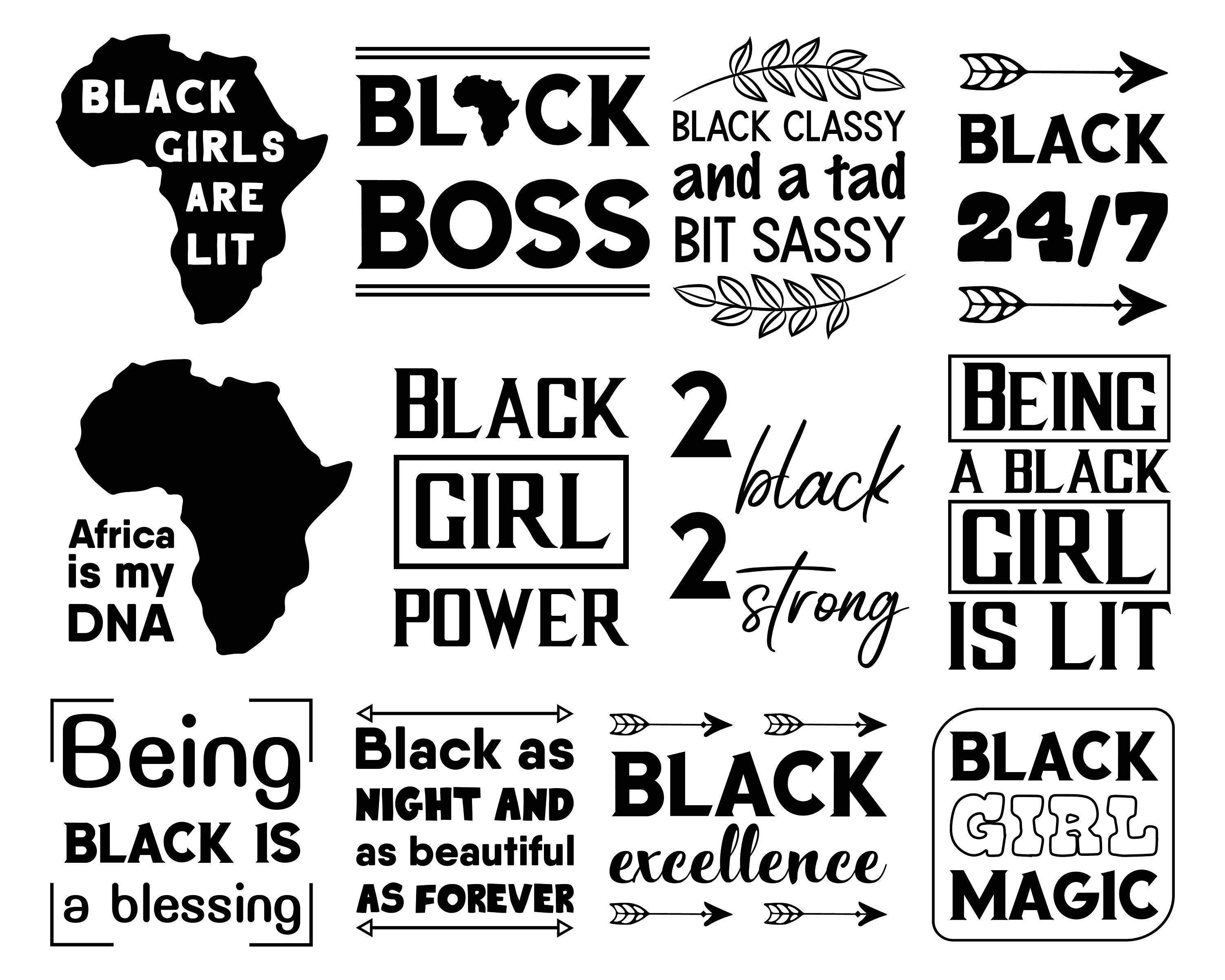 100 Svg Black Girl Magic Quotes Sayings Afro Woman Lady Female