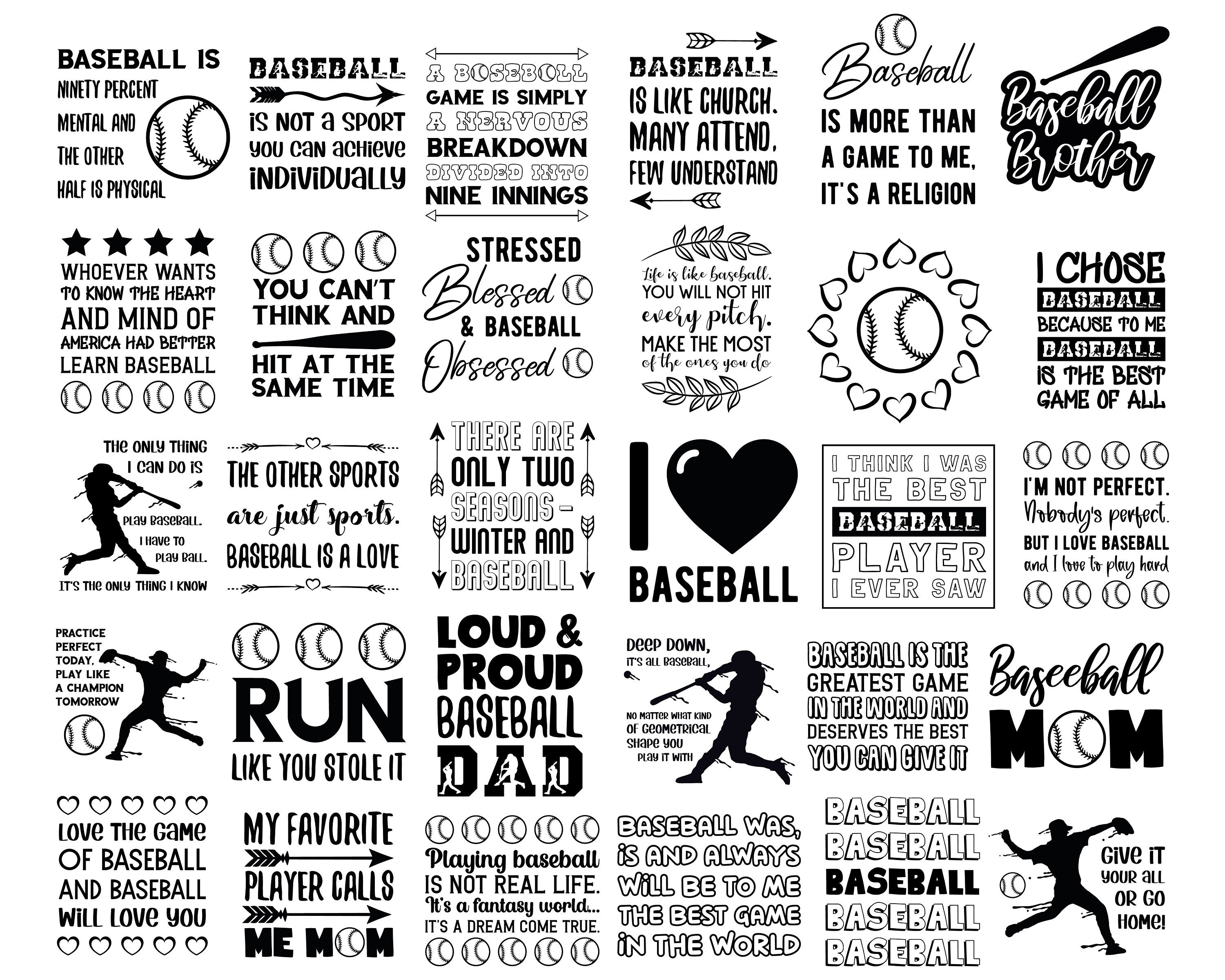 30 SVG Baseball Quotes and Sayings. Baseball Dad & Mom. Love Baseball ...