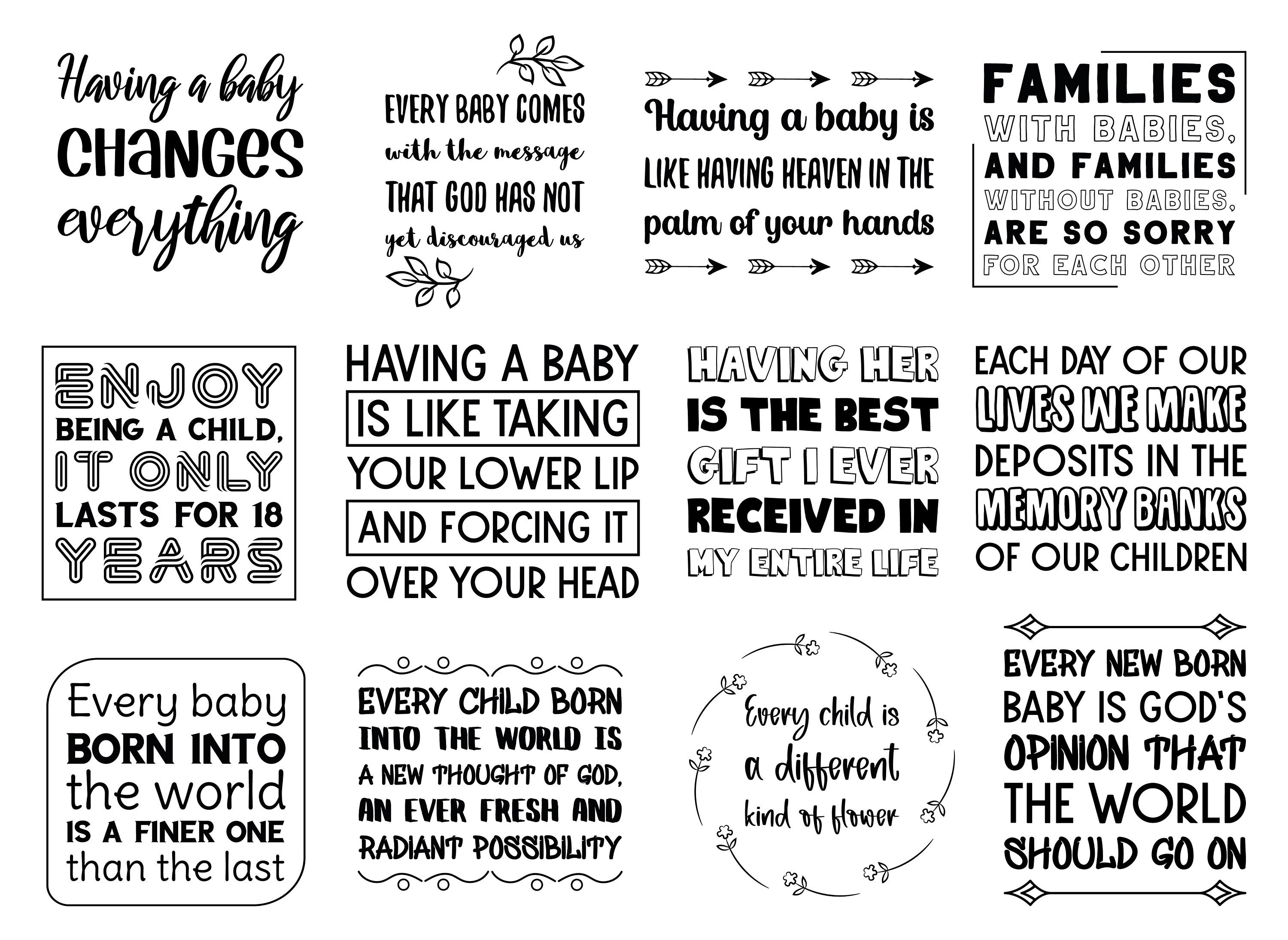 100 Nursery SVG Quotes Bundle. Cute and Funny Baby Sayings. Sweet Girl ...