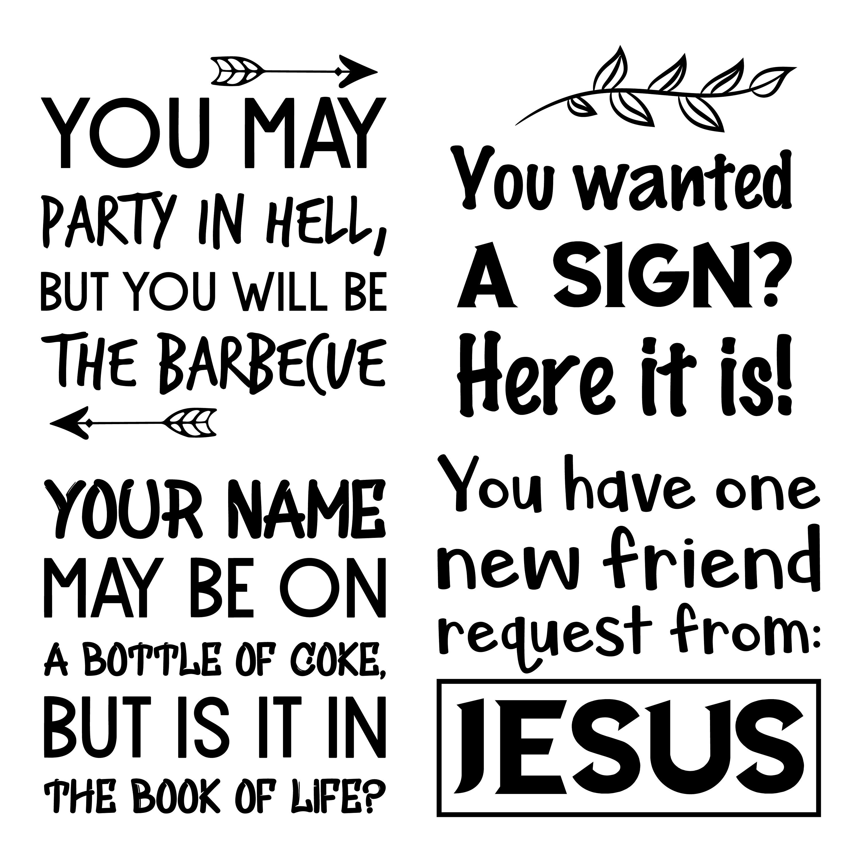 100 SVG Quotes Funny Christian Sayings \ Bible Verses Scripture, Bundle ...