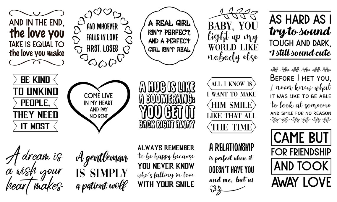 120 SVG Cute Quotes. Inspirational Motivational Empowering, Funny ...
