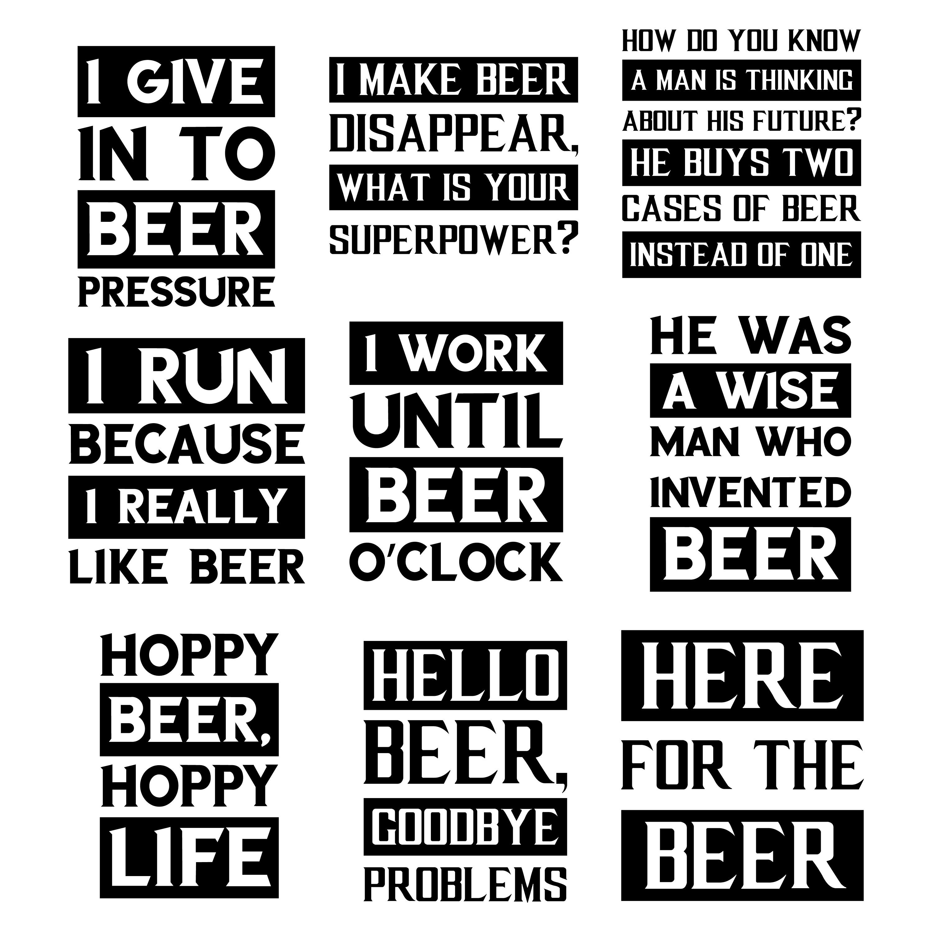 62 Beer SVG Quotes Bundle, Beer Mug, Funny Alcohol Sayings. Drinking ...