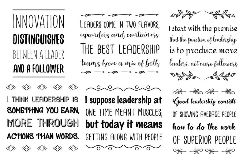 50 Leadership Team Leader Lead Motivational Cut SVG Quotes Sayings Set ...