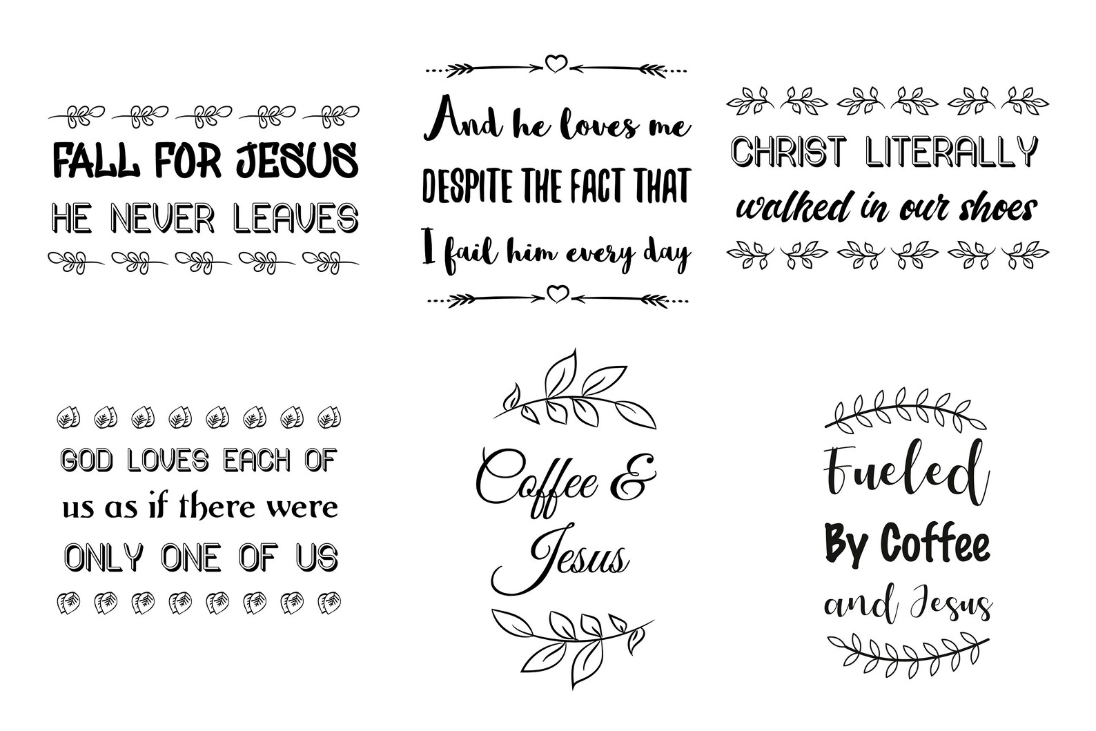 24 SVG Jesus Set Bundle Quotes Sayings Bible Verses Christian - Etsy