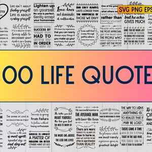 100 SVG Quotes Life & Success Inspirational Motivational, Popular ...
