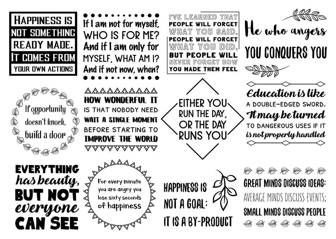 100 SVG Quotes Inspirational Motivational Empowering Popular - Etsy