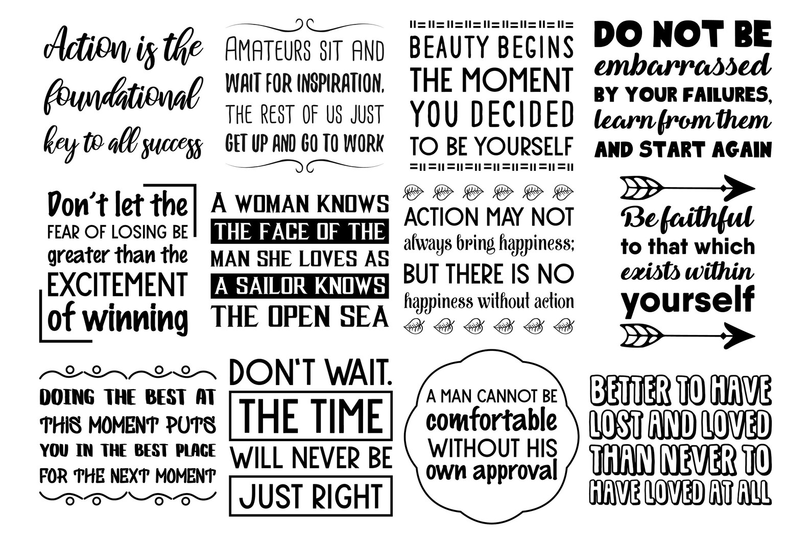 100 SVG Quotes Life & Success Inspirational Motivational, Popular ...