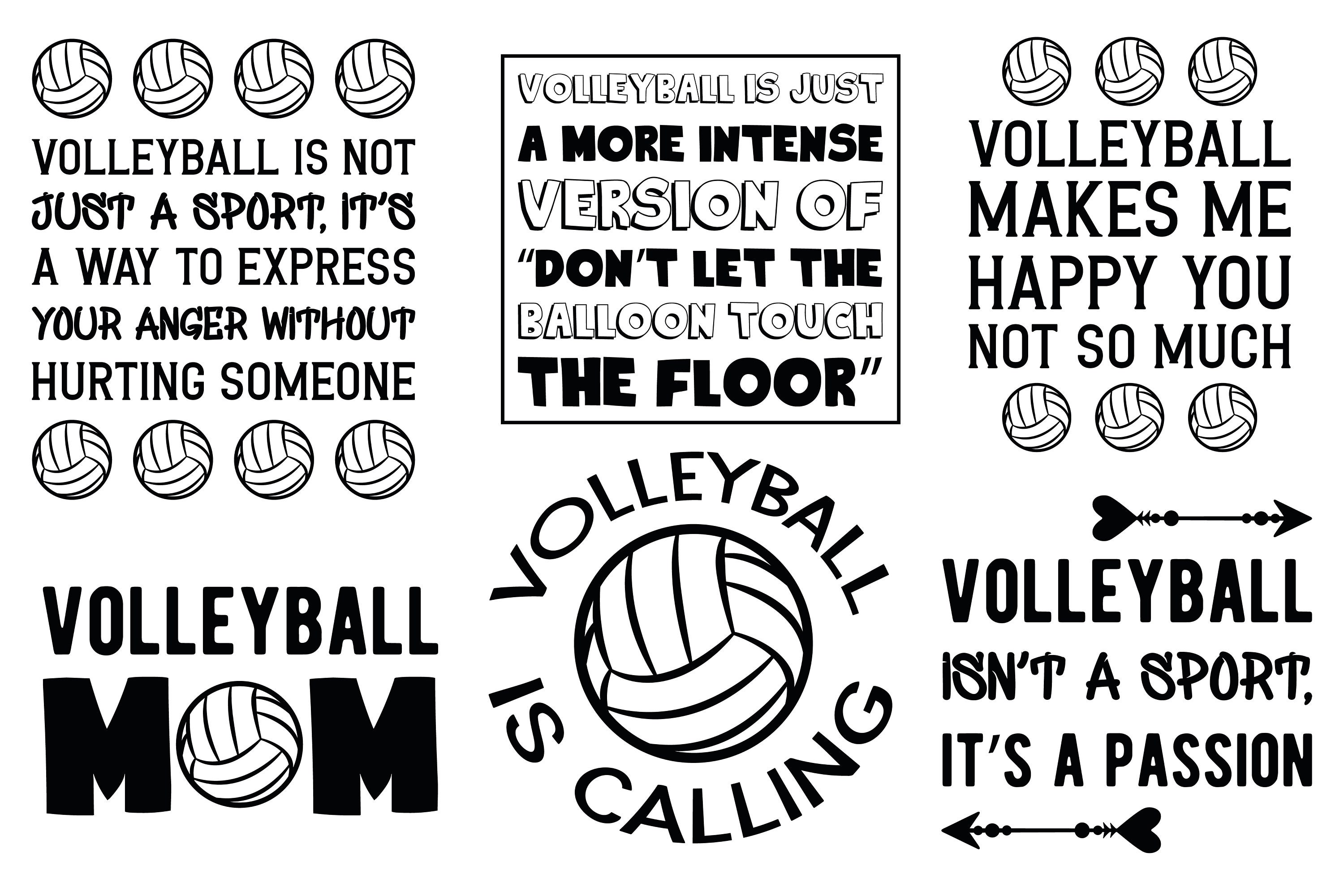 30 SVG Volleyball Quotes and Sayings. Volleyball Mom, Squad and Player ...