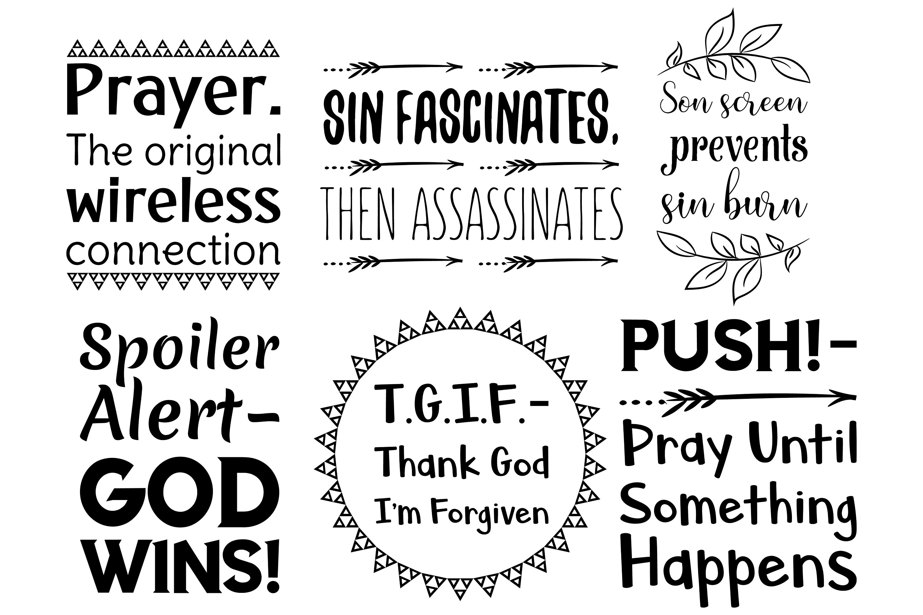 50 Funny Christian Sayings SVG. Scripture Quotes Bundle Jesus. - Etsy ...
