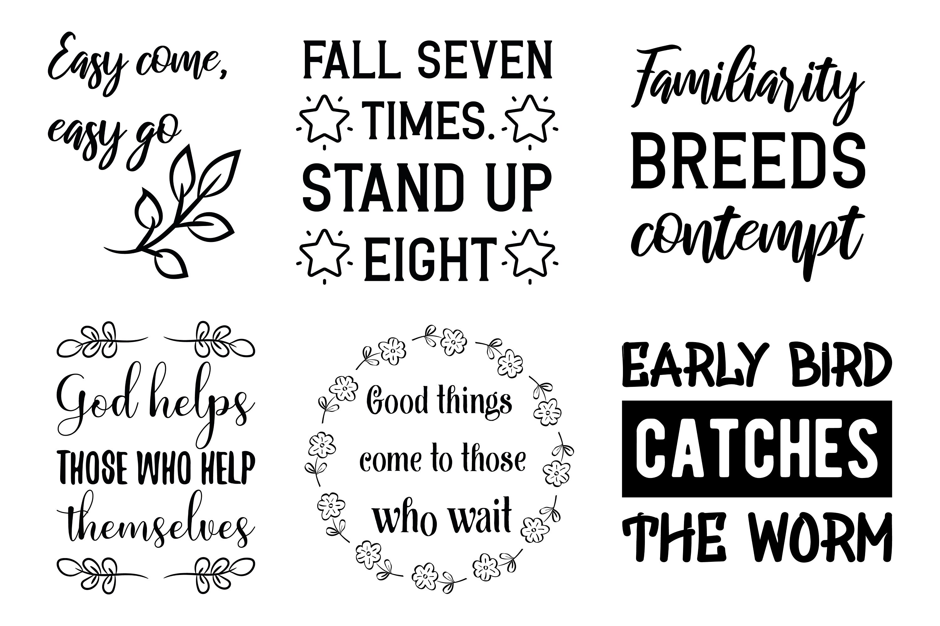 30 SVG Wise Quotes and Proverbs, Smart Sayings. Inspirational Wisdom ...