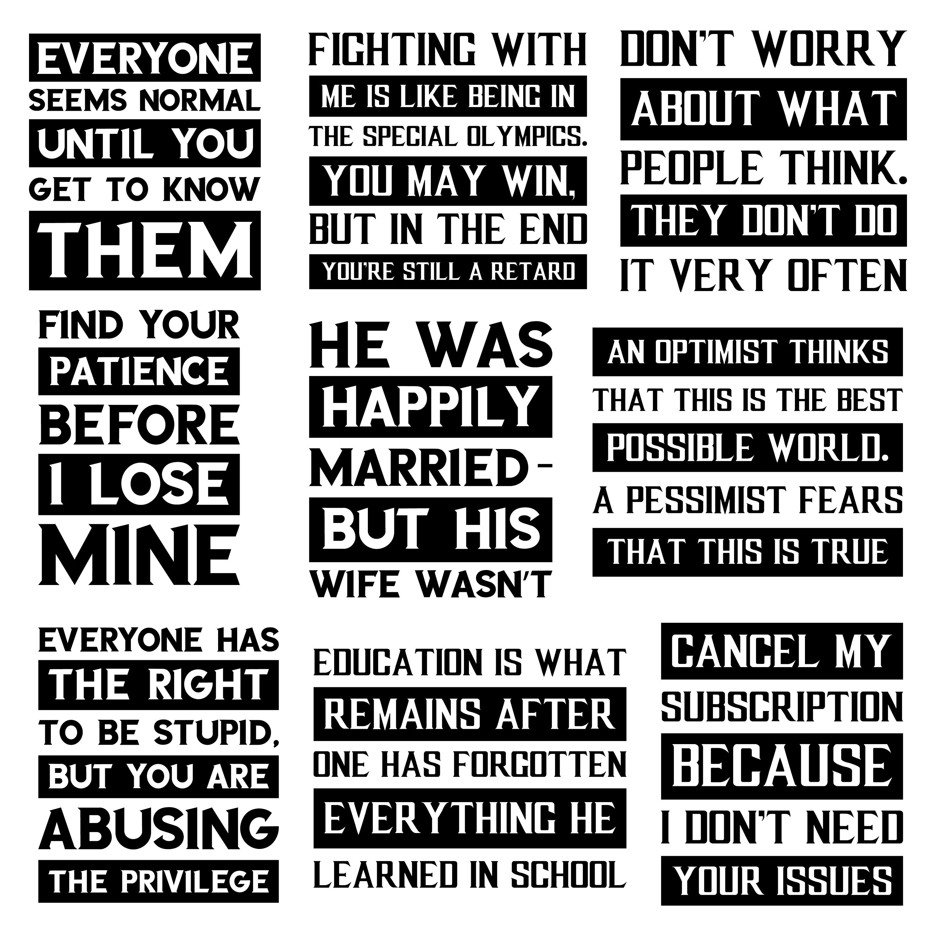 62 Sarcastic And Funny Svg Quotes Bundle Hilarious Jokes Sarcasm