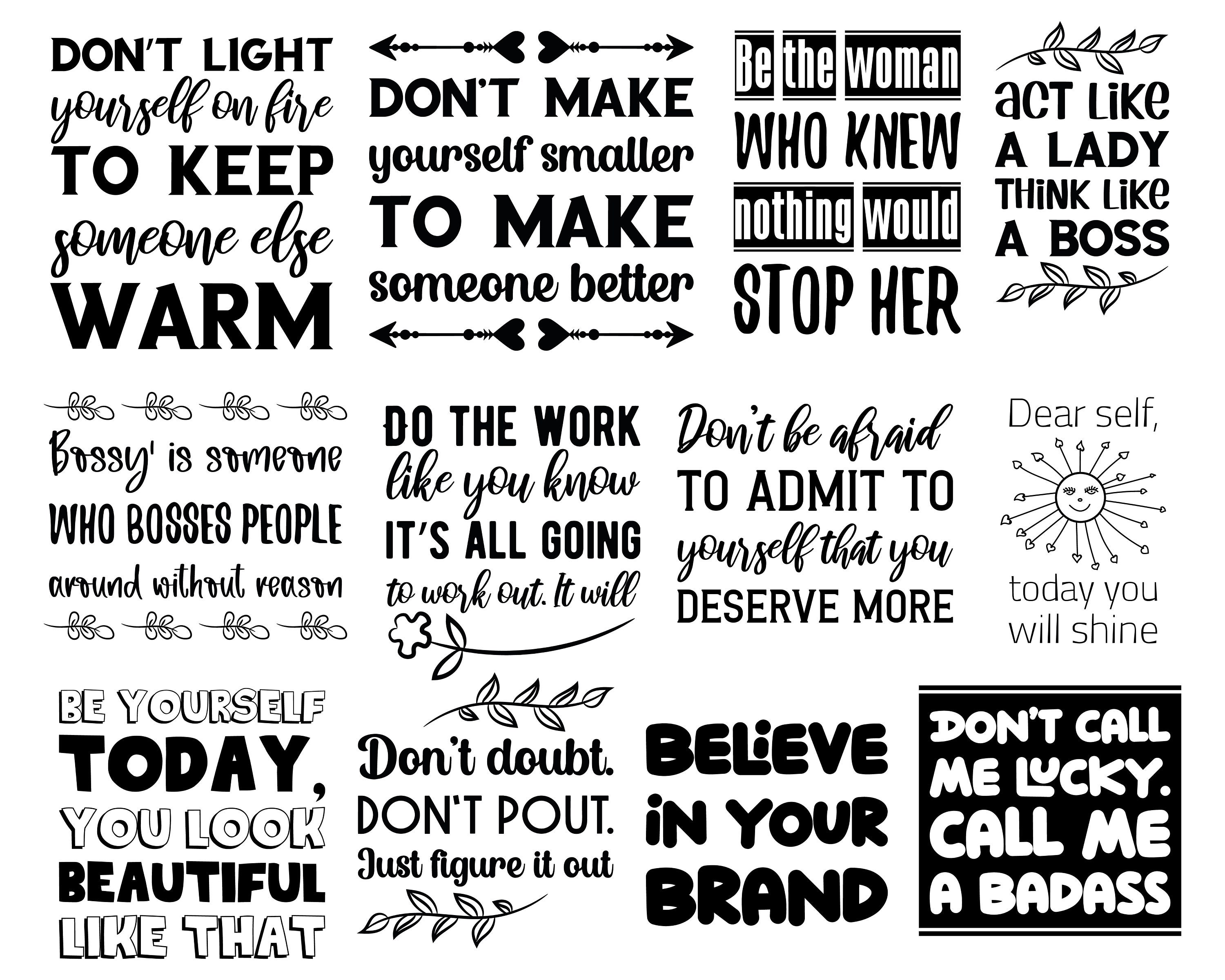 100 Boss Lady SVG Quotes. Girl Power. Bossy Woman, Female, Ladies ...