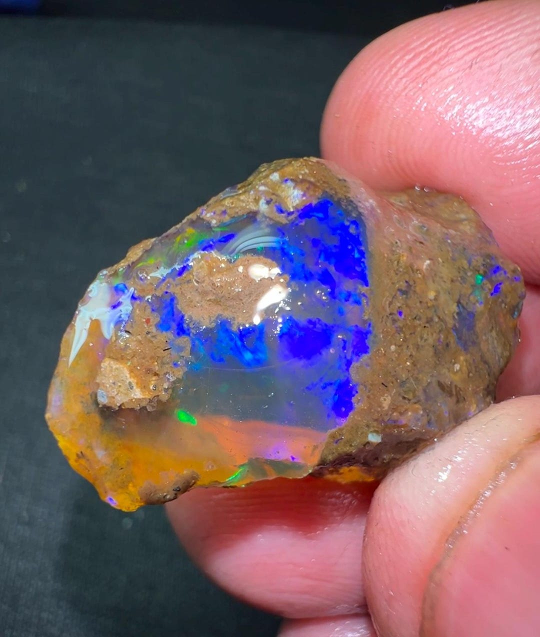 Natural Hydrophane Ethiopian Welo Opal Rough – 43 Carat Radiant Fire ...