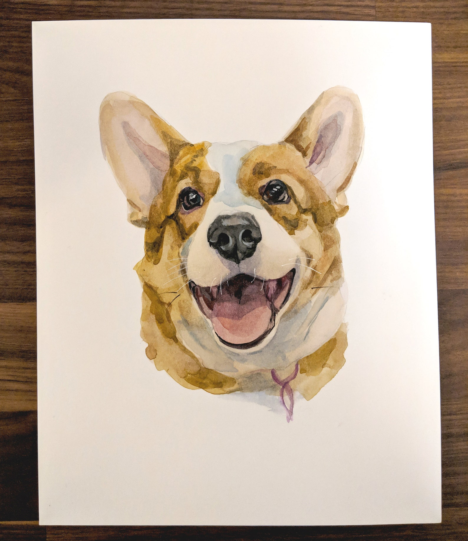 Custom Corgi Art Dog Portrait Pet Portraits Dog Mom Cute | Etsy
