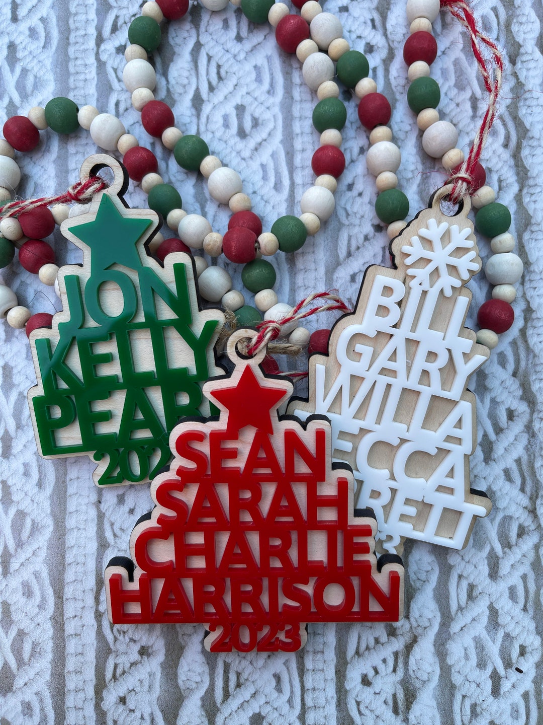Family Tree Christmas Ornament, 2024 Keepsake, Xmas Tree Sign, Family ...