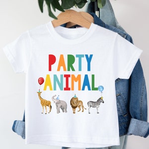 Party Animal Birthday Shirt, Zoo Animals Birthday, Party Animal Shirt ...