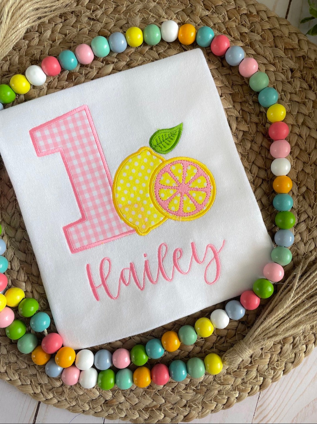 Lemon Embroidered Birthday Shirt / First Lemon Birthday Shirt - Etsy