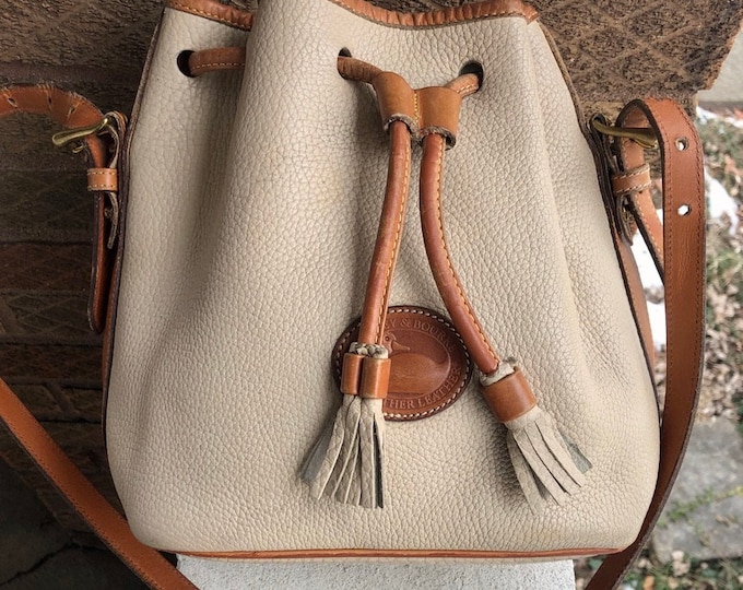 Dooney & Bourke Vintage USA 90s Small Drawstring Duffle Bucket AWL ...