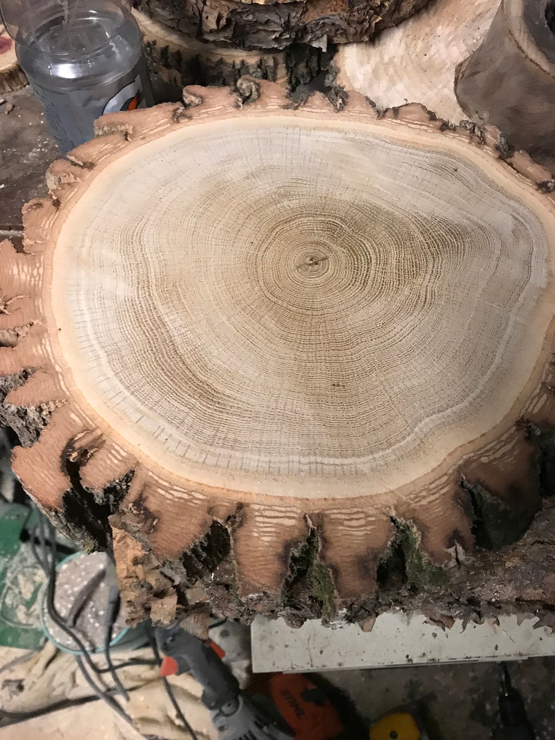 White Oak Wood Round, Wedding Center Piece Cake Stand - Etsy