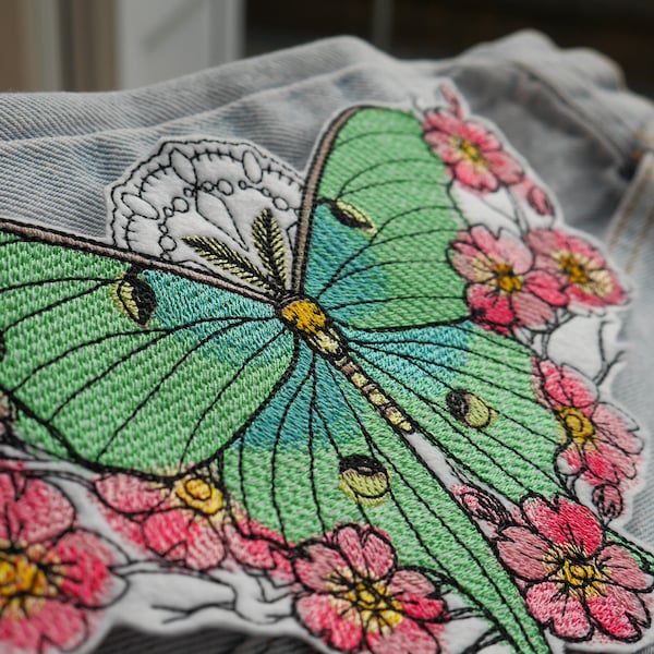Luna Moth Embroidery Patch - Etsy