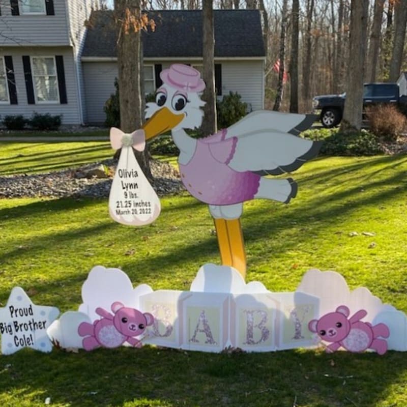 Stork Yard Sign - Etsy