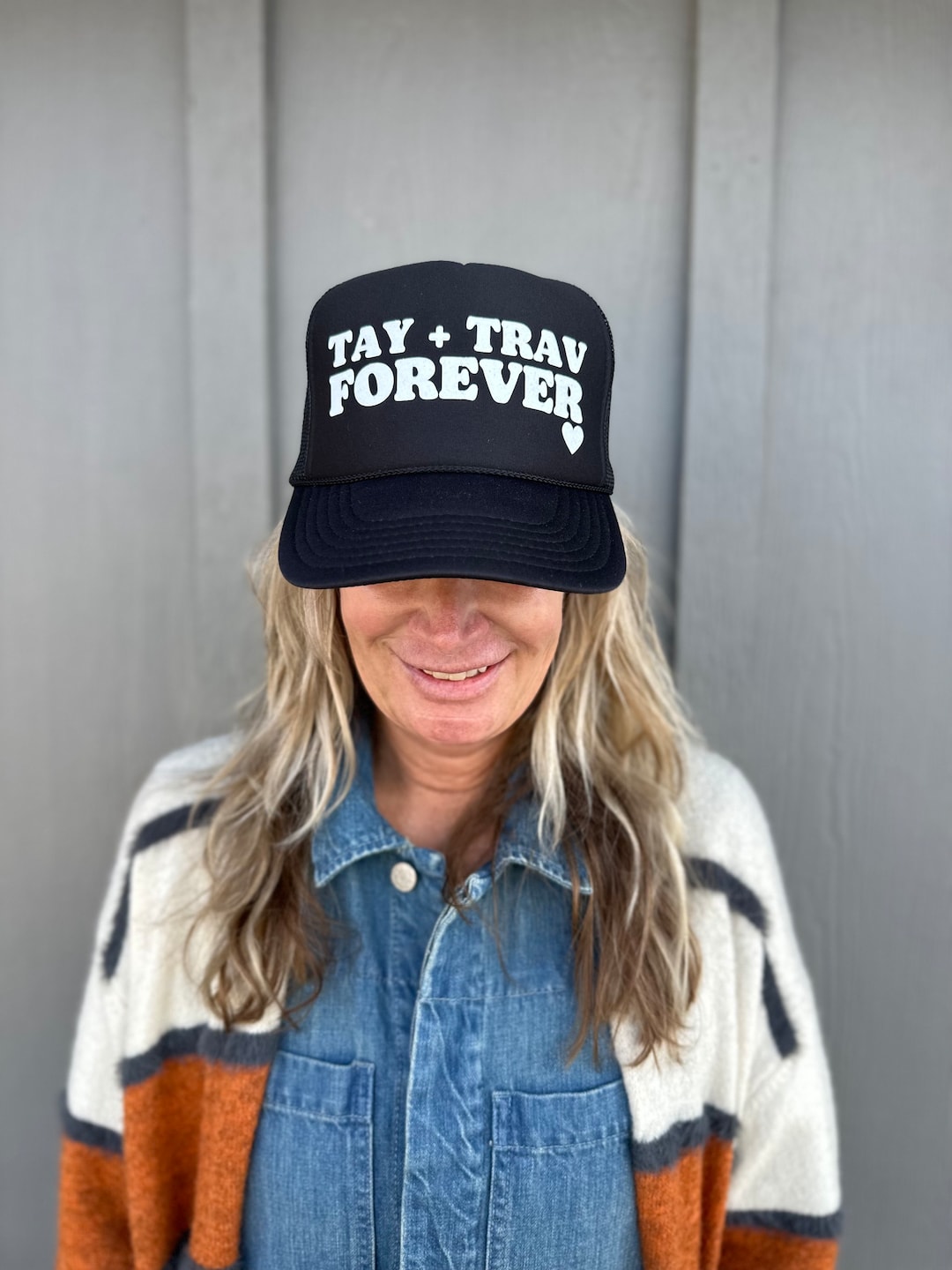 Tay + Trav Forever - Black Trucker - Etsy