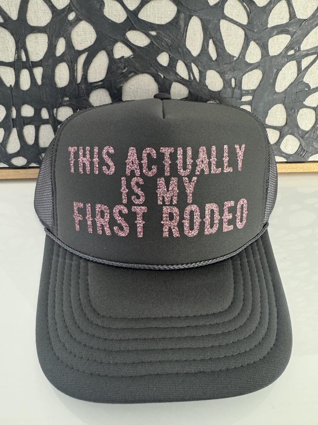 This Actually is My First Rodeo - Charcoal Trucker - Etsy