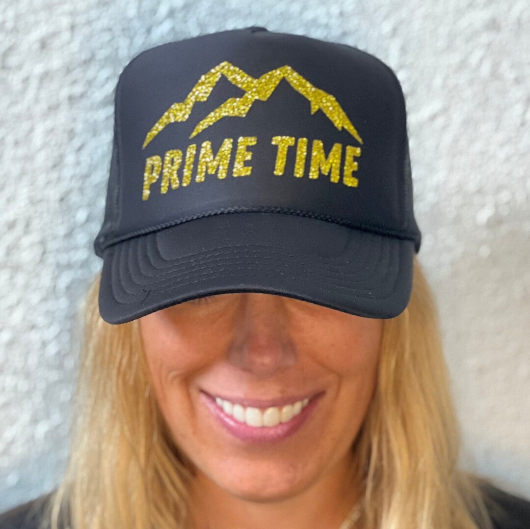 PRIME TIME Black Trucker With Gold Font - Etsy