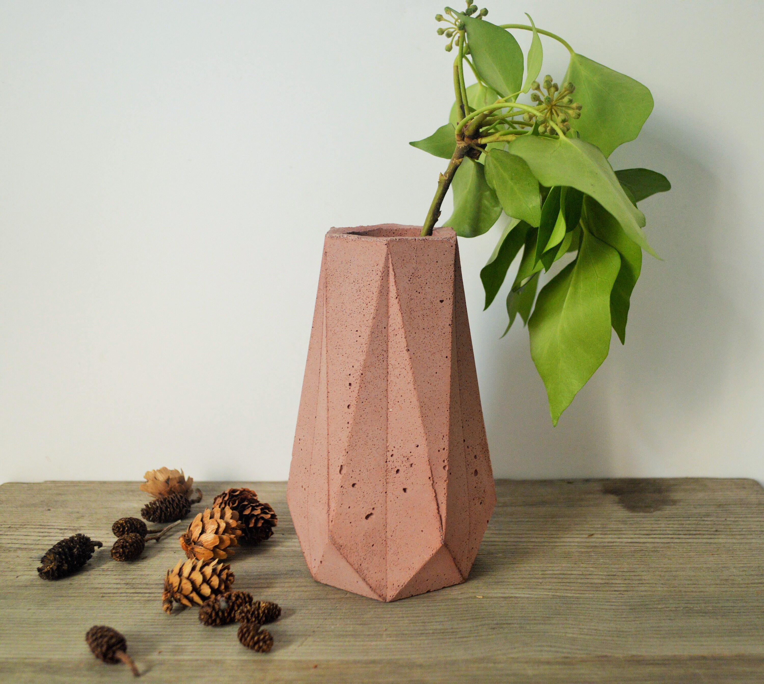 Concrete geometric vase cement vase concrete vase | Etsy