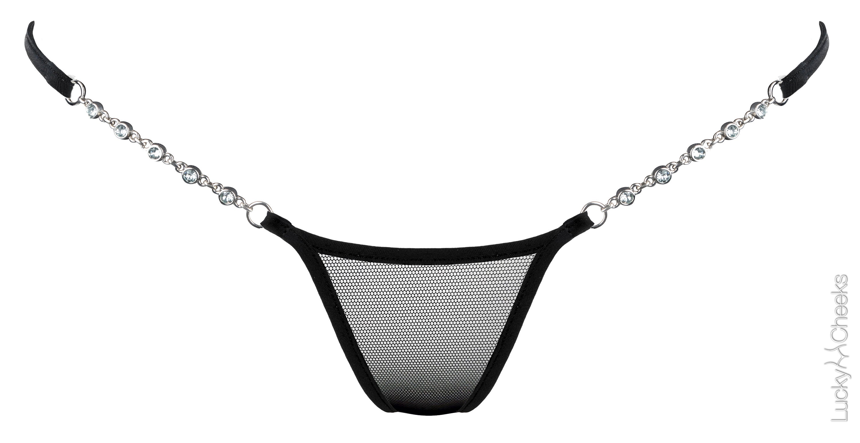 Luxury Micro V-string Transparent Black by Lucky Cheeks - Etsy Canada