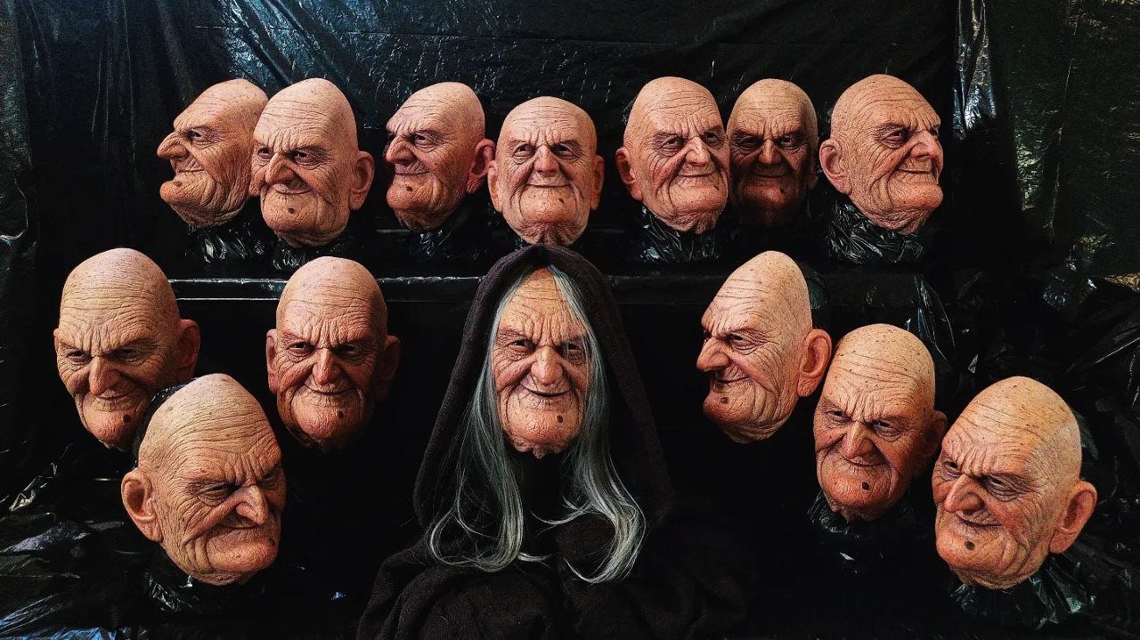 THE WITCH Latex Half Mask old Hag Shipping From Spain Read - Etsy
