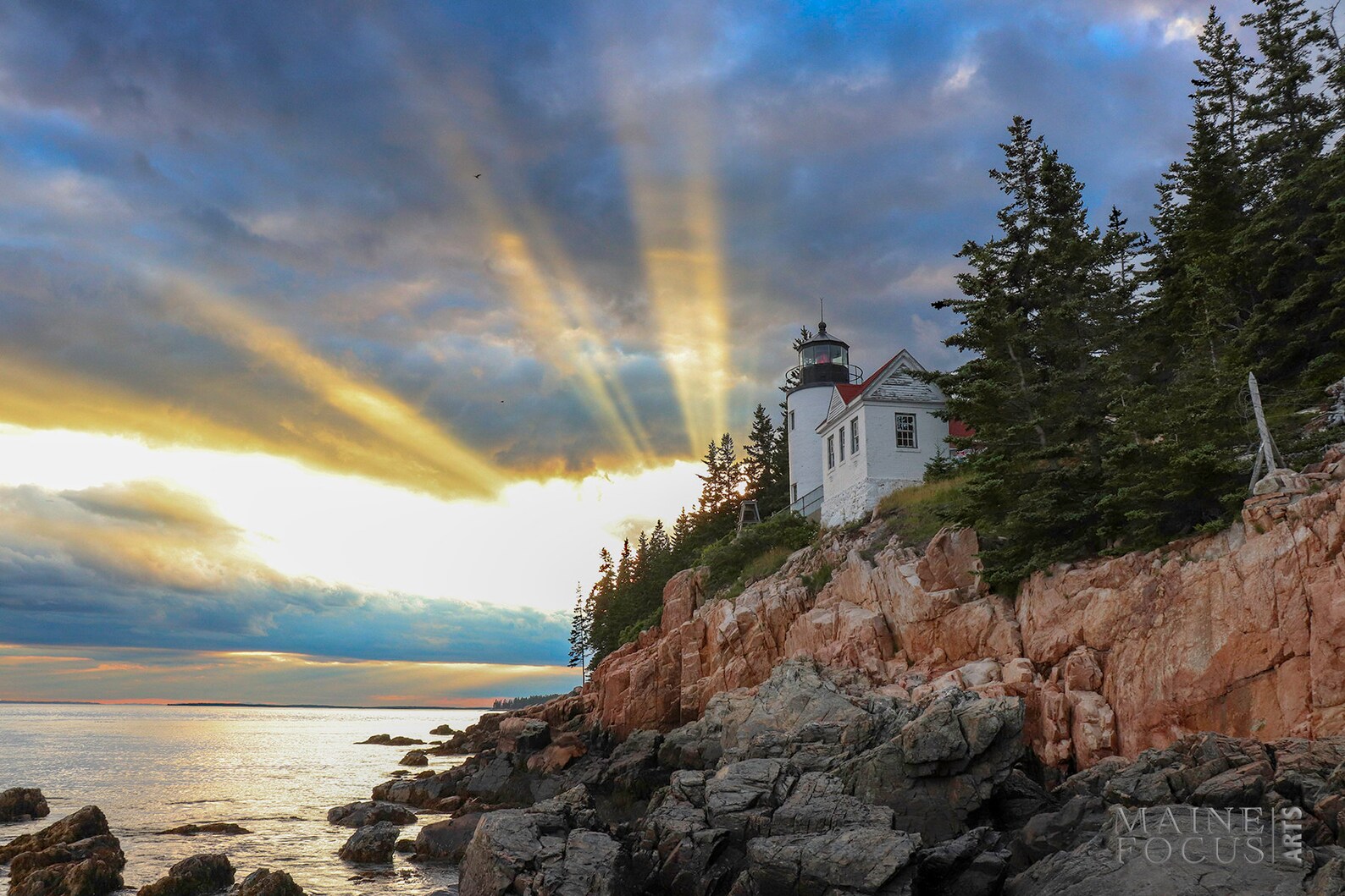 Bass Harbor Lighthouse at Sunset - Etsy